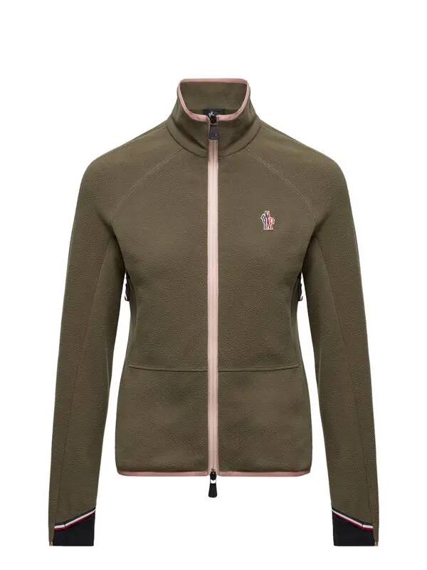Moncler Fleece Zip-up Sweatshirt - Green