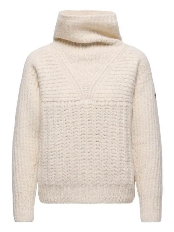 Moncler Alpaca Blend Turtleneck Sweater - White