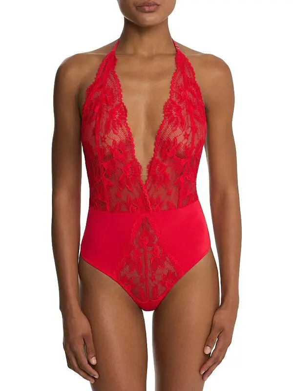 Natori Fleur Lace Teddy - Bonfire