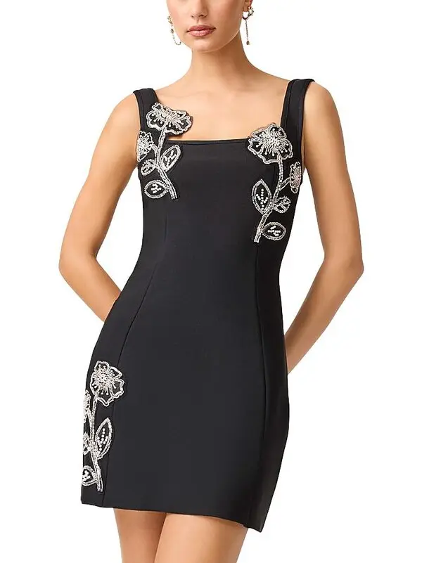 ELLIATT Soleil Embellished Mini Dress - Black