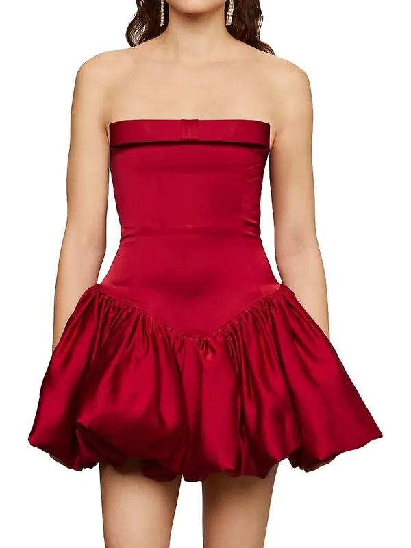 AMUR Mirelle Bow Dress - Ruby Rose