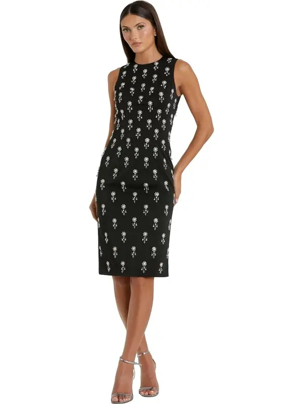 Mac Duggal Embellished Fitted Cocktail Dress - Black