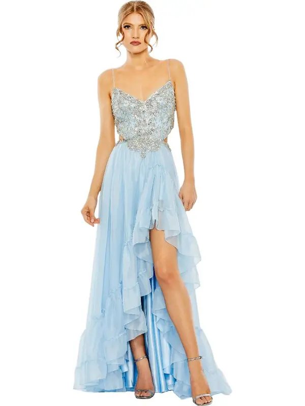 Mac Duggal Embellished High-low Gown - Powder Blue