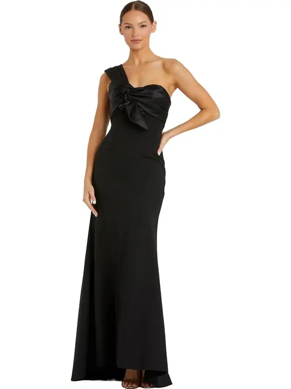 Mac Duggal One-shoulder Trumpet Gown - Black