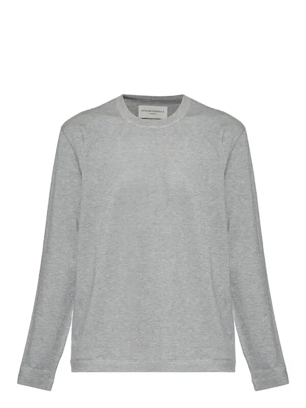 Officine Générale T-shirt Finished With Wool - Grey