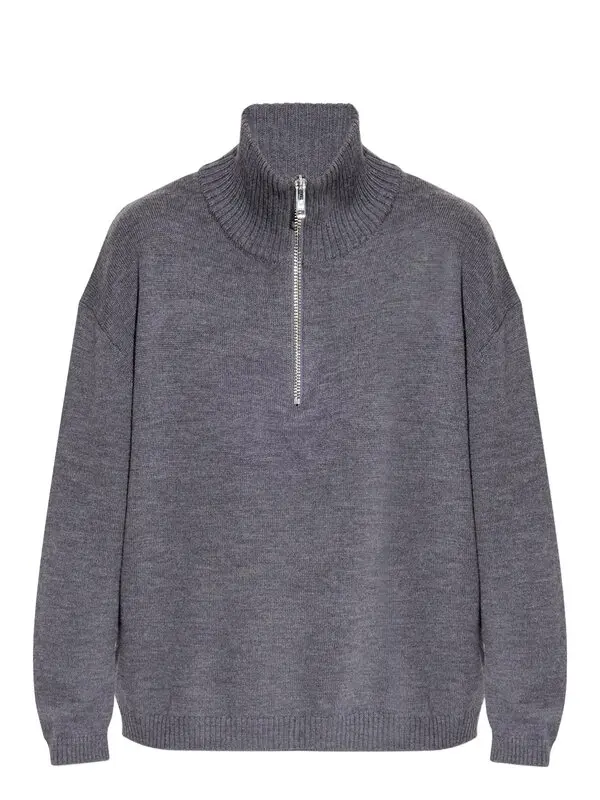 RETHINKIT STUDIOS Wool Half-zip Sweater - Grey