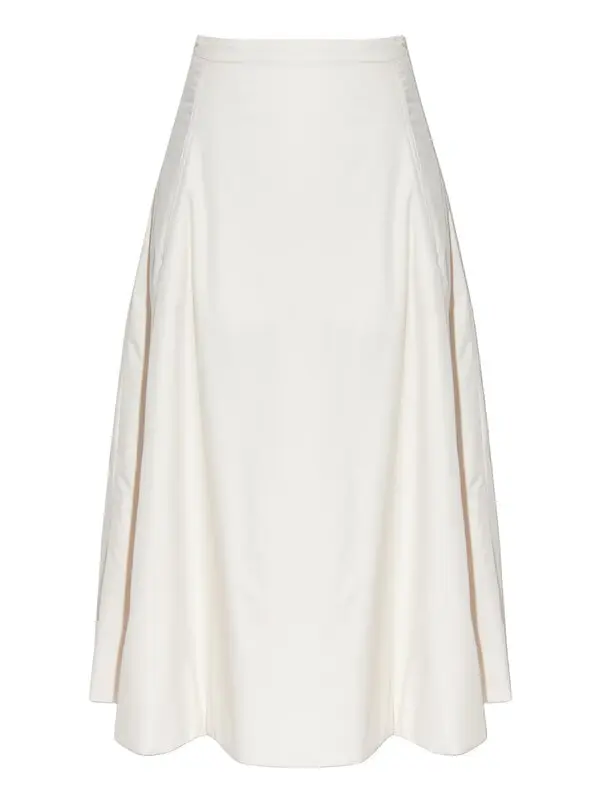 Add Insulated A-line Midi Skirt - White