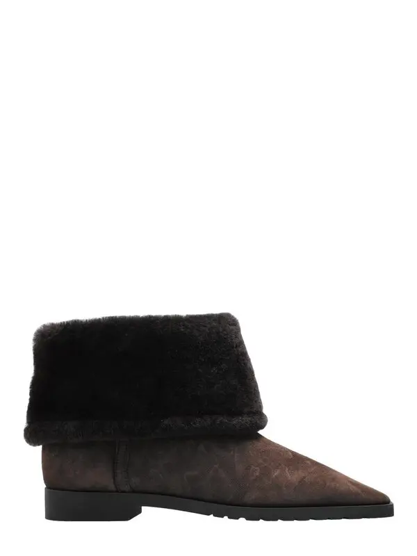 TOTEME Suede Ankle Boots - Brown