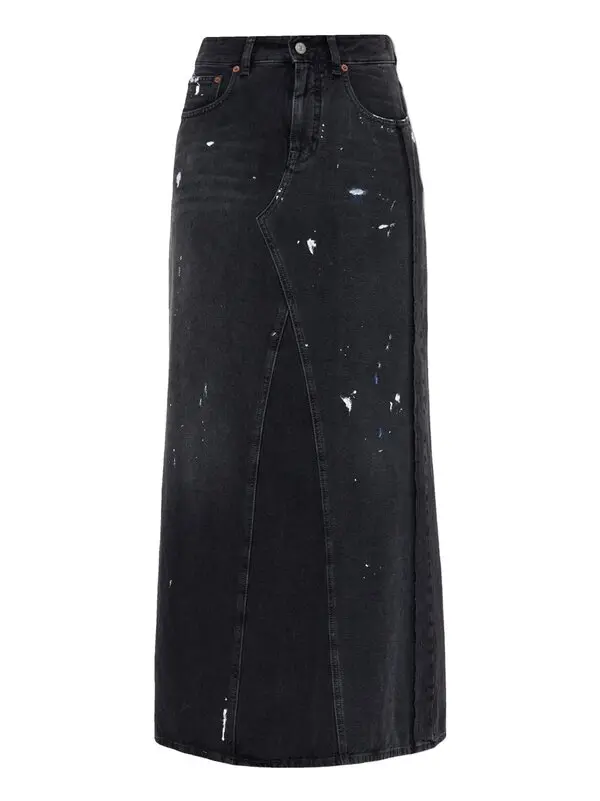 MAISON MARGIELA Skirt With Paint Stain Effect - Grey