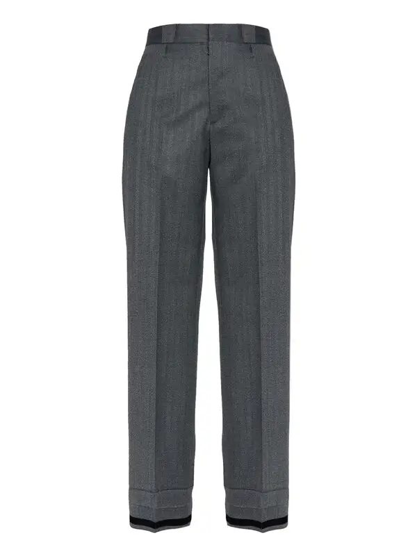 MAISON MARGIELA Woolen Trim Trousers - Grey