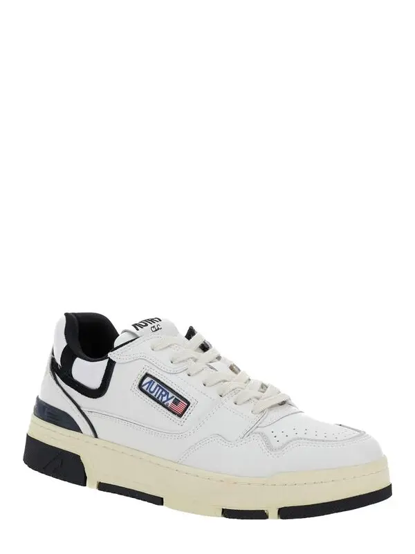 AUTRY Low Top Sneakers With Logo Patch - White