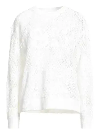 Max Mara Sweater In Cotton And Polyester - White