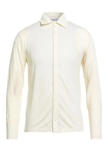 WOOL & CO Shirt Ivory Size Linen, Elastane - White