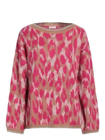 Liu Jo Jacquard Knit Leopard-print Sweater - Fuchsia
