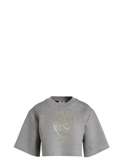 Emilio Pucci Sweatshirt In Viscose, Polyurethane, And Elastane - Grey