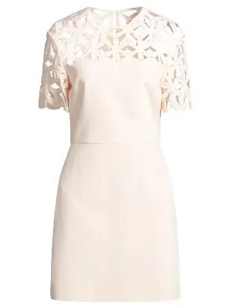 Valentino Garavani Mini Dress Wool, Silk, Polyamide, And Elastane - White