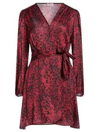LIU •JO Snakeskin Print Mini Dress - Red