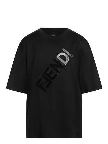 Fendi T-shirt Size Cotton, Polyurethane - Black