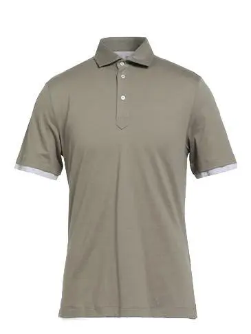Brunello Cucinelli Polo Shirt Military Size Cotton - Green