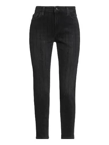 Armani Exchange Skinny Jeans With Appliqués - Black