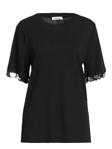 Rabanne Crepe Top With Appliqués And Sequins - Black
