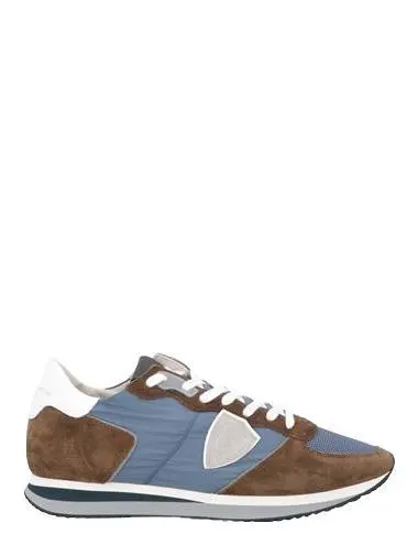 Philippe Model Khaki Leather And Textile Sneakers - Beige