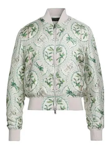 Amiri Floral-print Silk Bomber Jacket - Beige