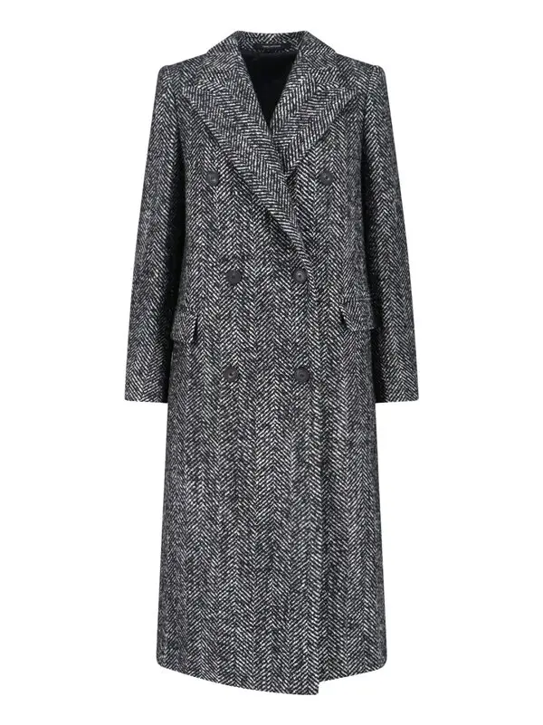 Tagliatore Jole Double-breasted Coat - Black