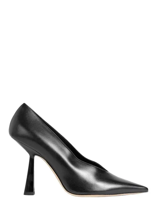 JIMMY CHOO Maryanne 100 Leather Pumps - Black