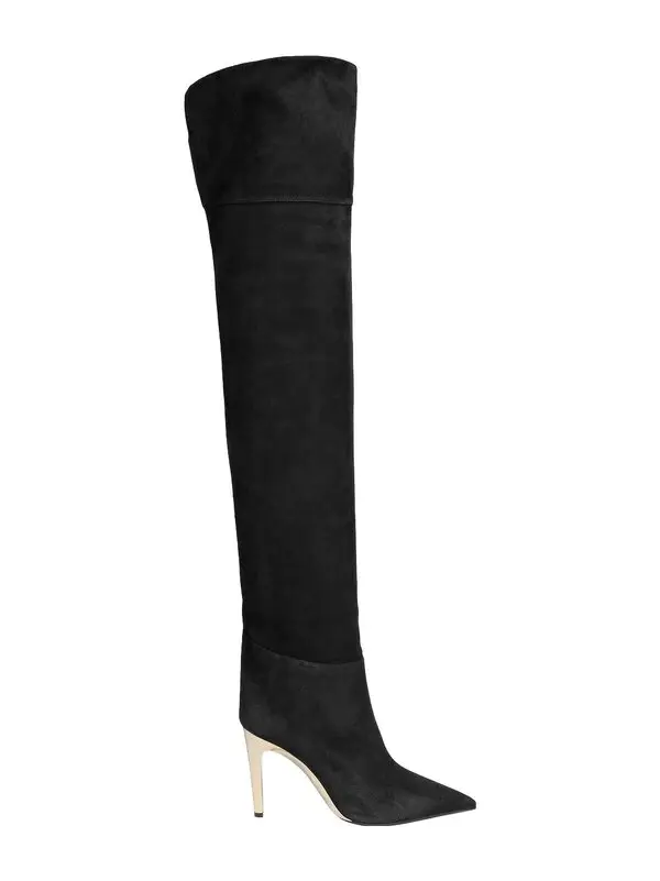 JIMMY CHOO Cierra 100 Suede Over-the-knee Boots - Black