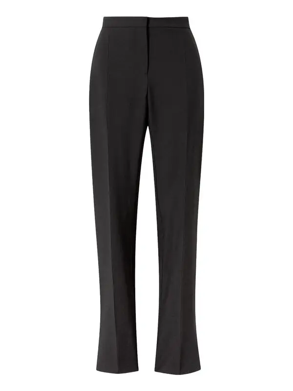 Alexander McQueen Wool Straight-leg Pants - Black
