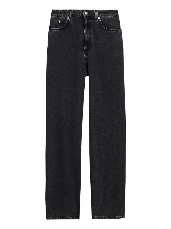 Alexander McQueen High-rise Straight-leg Jeans - Charcoal