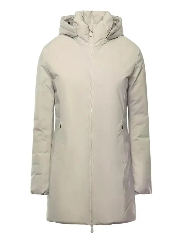 SAVE THE DUCK Removable Hood Zip-up Coat - Neutrals