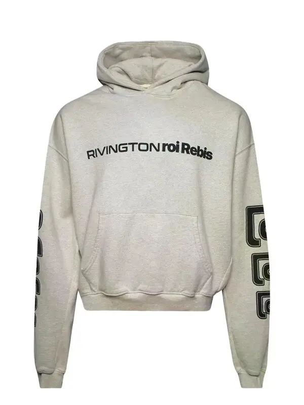 RRR123 Logo-print Hoodie - Grey