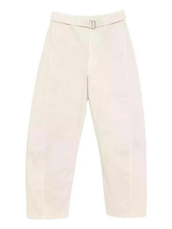 LEMAIRE Twisted Belted Trousers - Neutrals