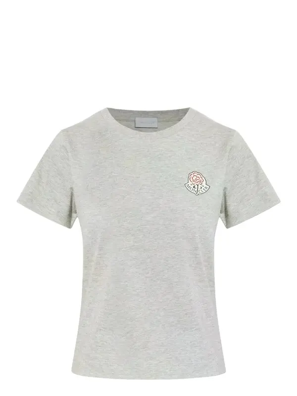 Moncler Logo-detail T-shirt - Grey
