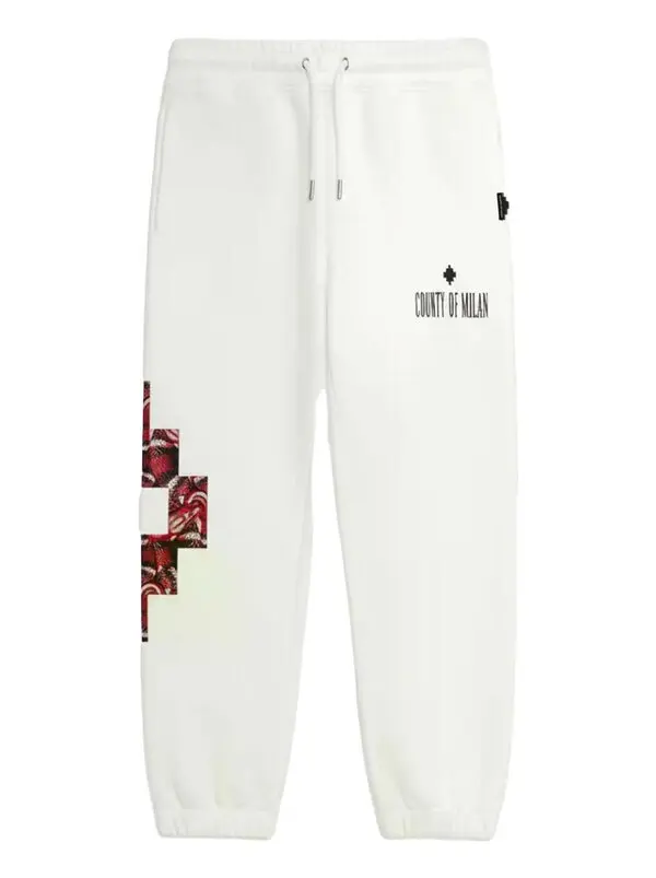 COUNTY OF MILAN Geometric-print Track Pants - Neutrals