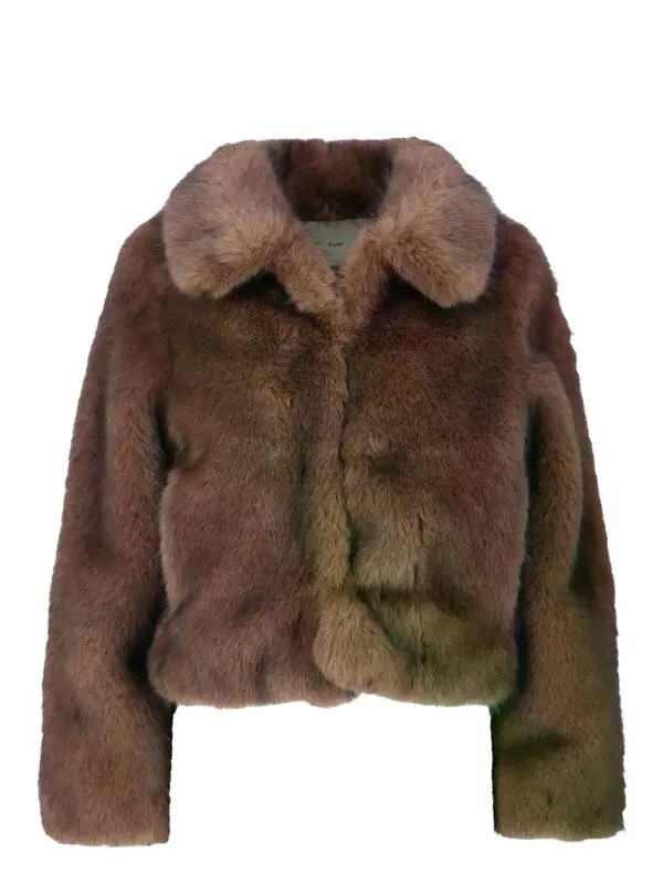 DUNST Faux Fur Jacket - Brown