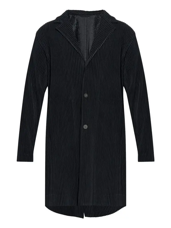 Issey Miyake Pleated Coat - Black