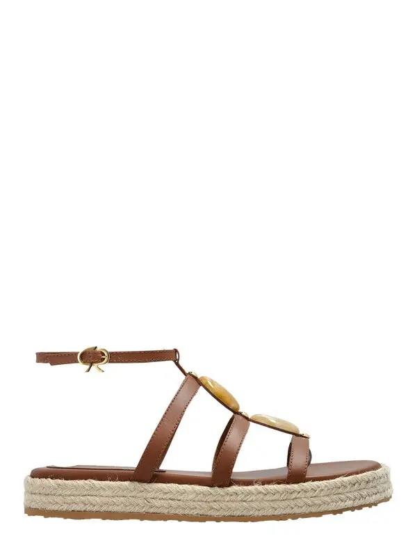 GIANVITO ROSSI Strappy Espadrille Sandals - Brown