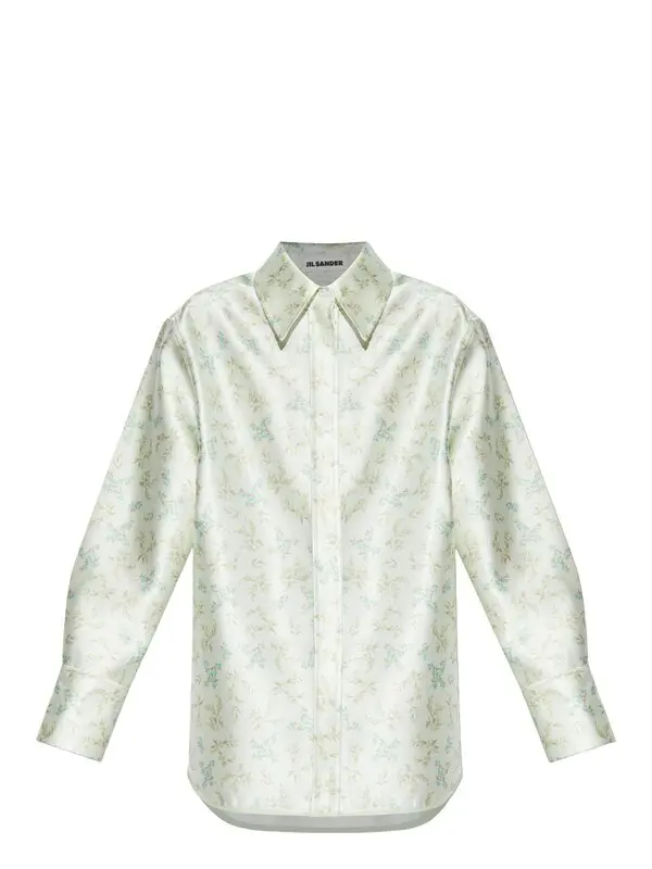 JIL SANDER Floral Motif Shirt - Green