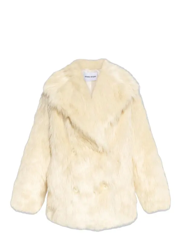 STAND STUDIO Faux Fur Katalina Jacket - Cream