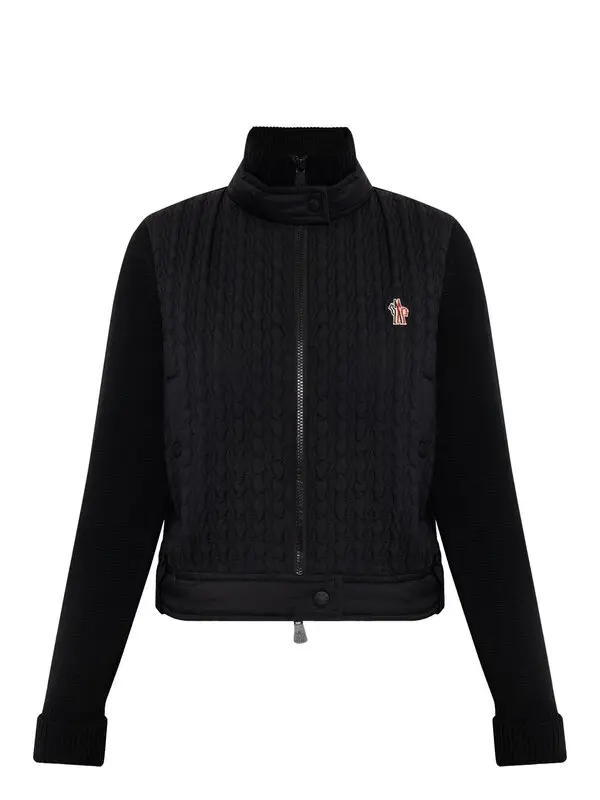 Moncler Quilted Cardigan - Black