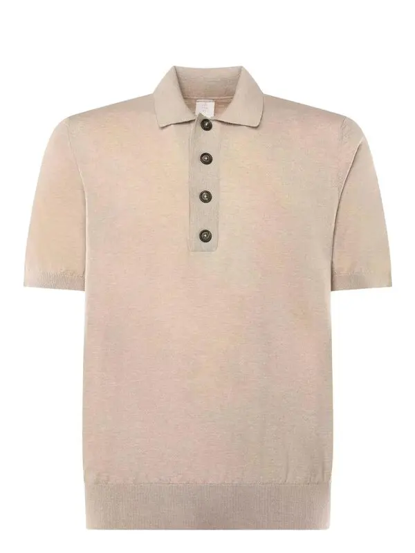Eleventy Fine-knit Polo Shirt - Neutrals