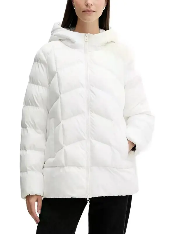 Geox Quilted Hooded Jacket - White