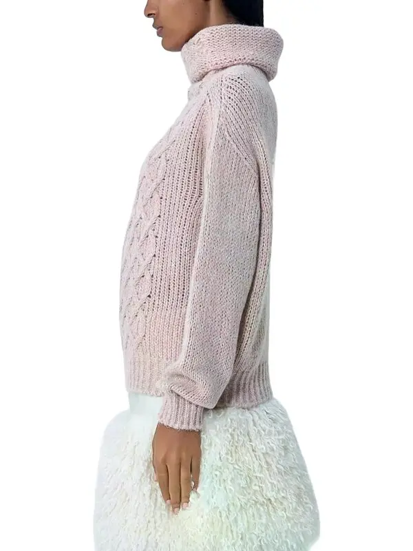 Moncler Cable-knit Sweater - Pink