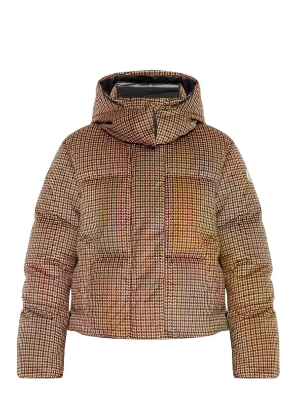 Moncler Quierzy Houndstooth Padded Jacket - Brown