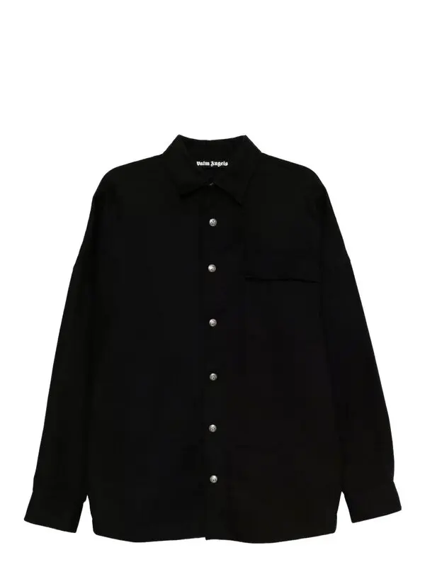 Palm Angels Logo-print Shirt Jacket - Black