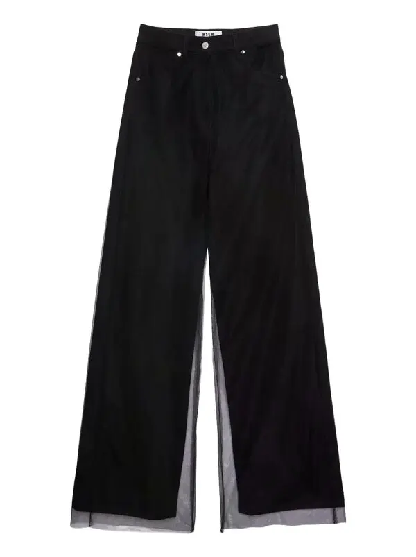 MSGM Paneled Jeans - Black