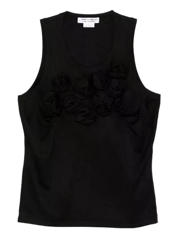 Comme Des Garçons Ruffled Tank Top - Black